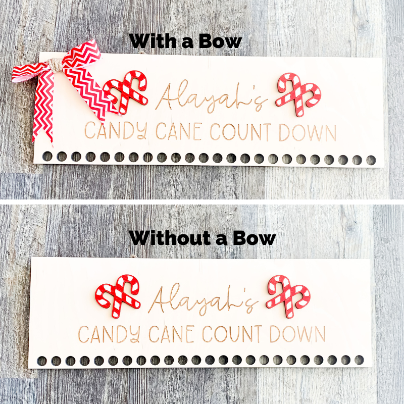 Personalized Candy Cane Countdown Advent Calendar for Christmas – Ten ...